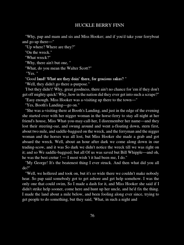 Project | PDF | Adventures Of Huckleberry Finn