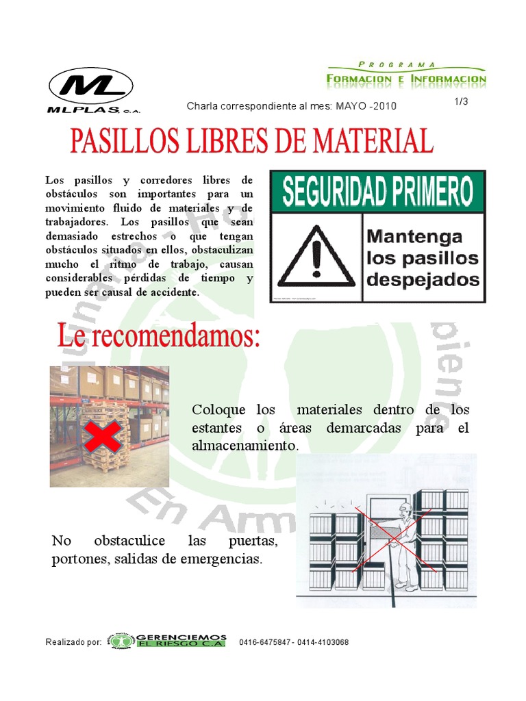 Pasillos Libres de Obstáculos | PDF | Hogar, jardinería y bricolaje ...