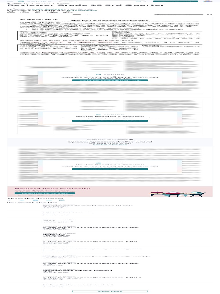 Reviewer Grade 10 3rd Quarter PDF | PDF