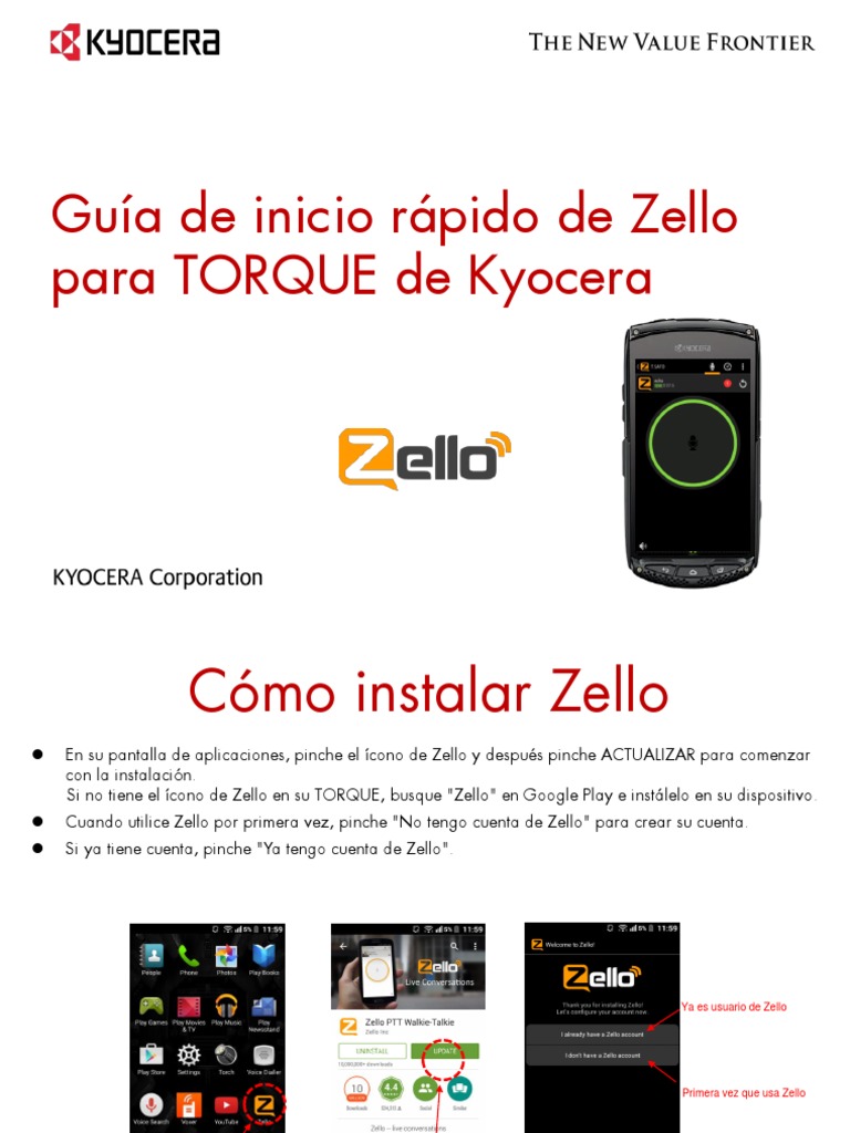 Guía rápida para instalar Zello en TORQUE | PDF | Contraseña | Informática