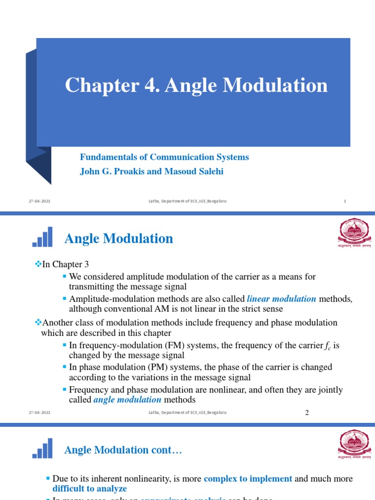 Angle Modulation | PDF | Frequency Modulation | Modulation