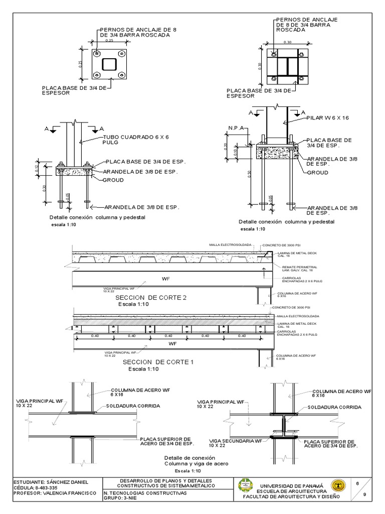 Plano De Daniel Detalles De Losa Descargar Gratis Pdf Elementos