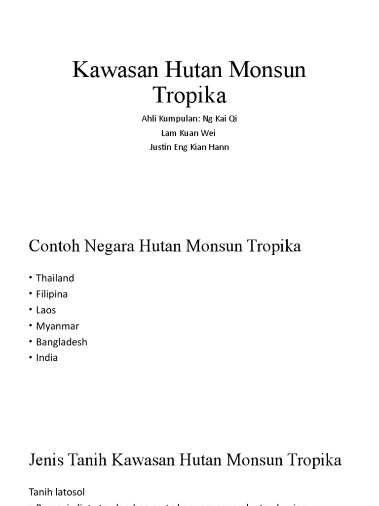 Kawasan Hutan Monsun Tropika | PDF