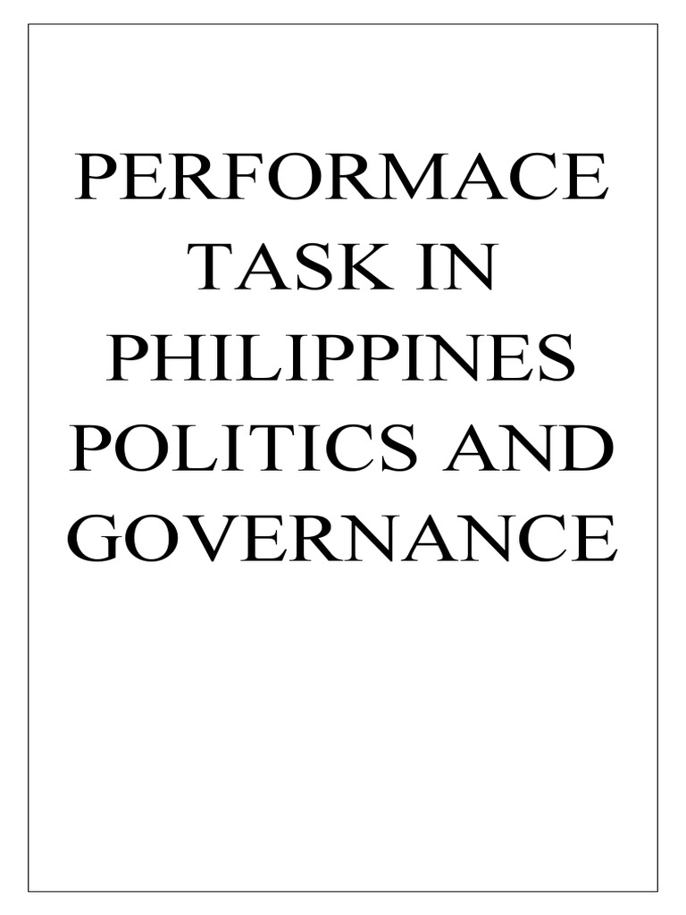 Performace Task in Philippines Politics and Governance | PDF ...