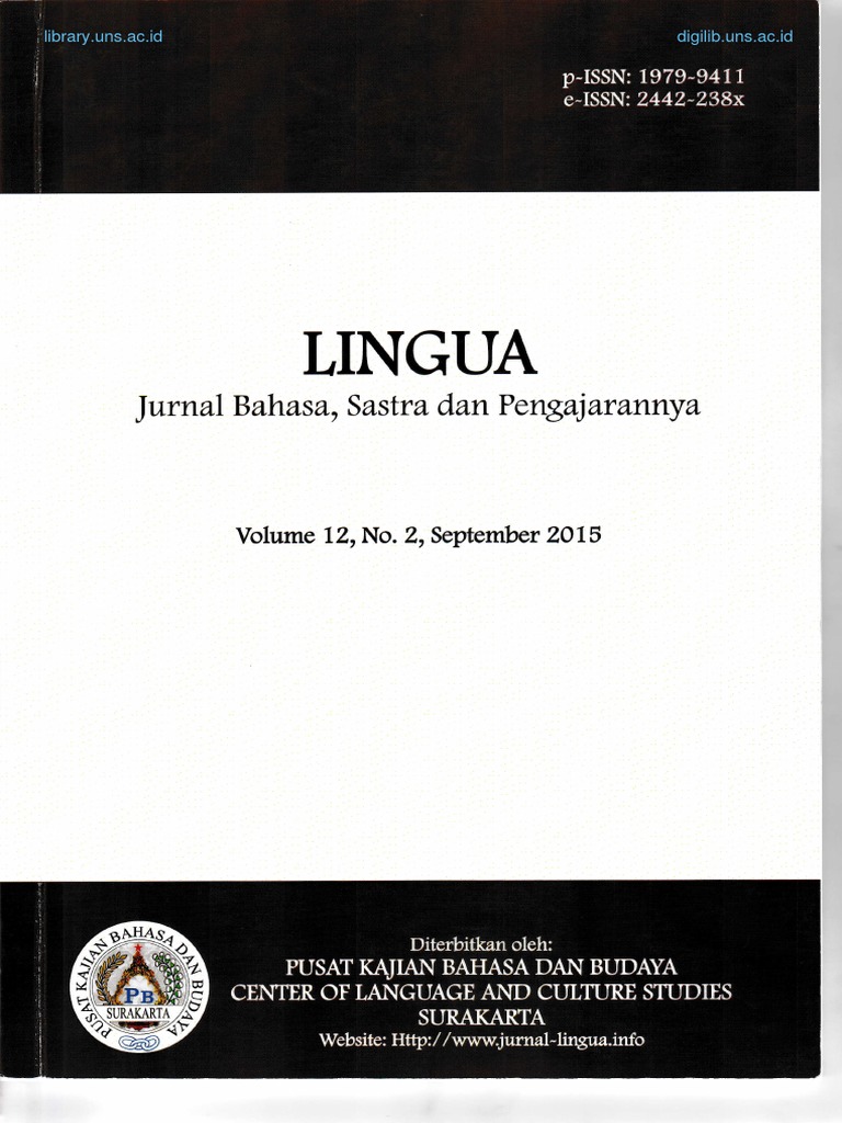 Lingua - Jurnal Bahasa, Sastra Dan Pengajarannya | PDF