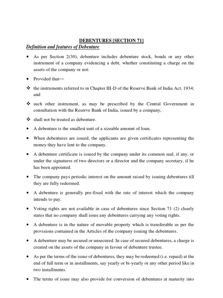 Debenture Trustee Responsibilities and Rules | PDF | Debenture | Trust Law