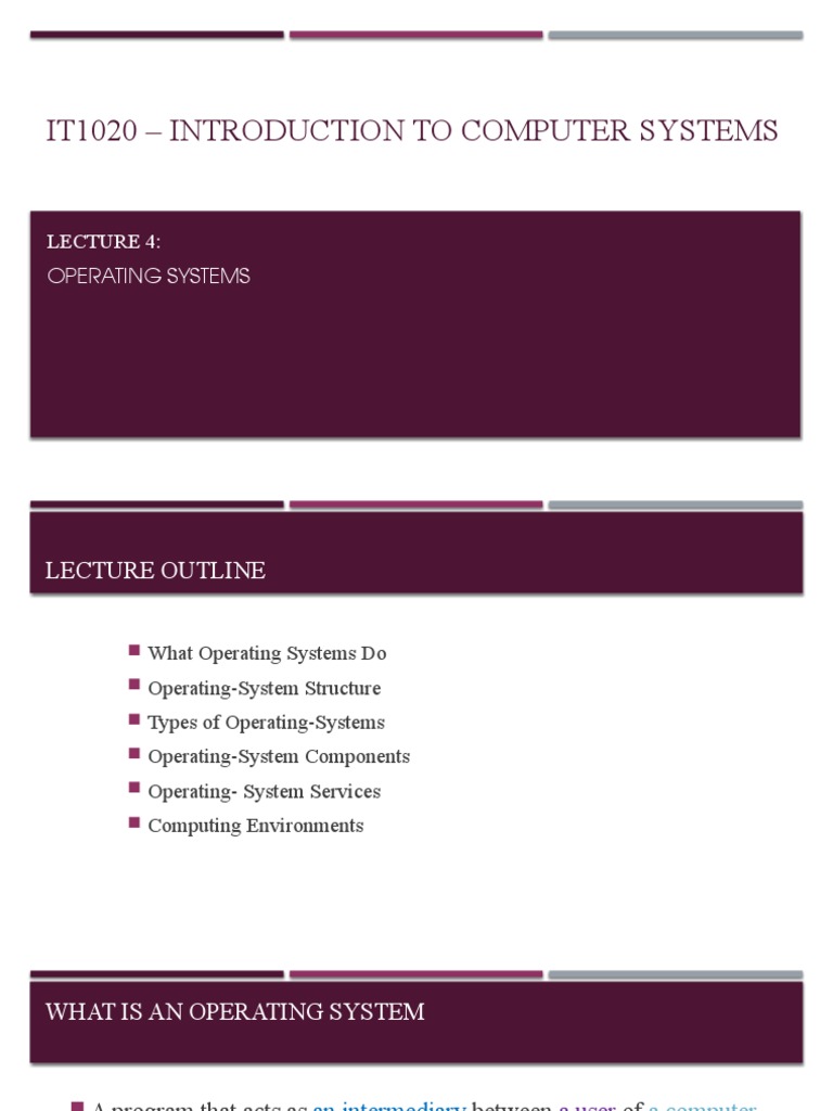 2023 S1 IT1020 Lecture 04 | PDF | Operating System | Cloud Computing