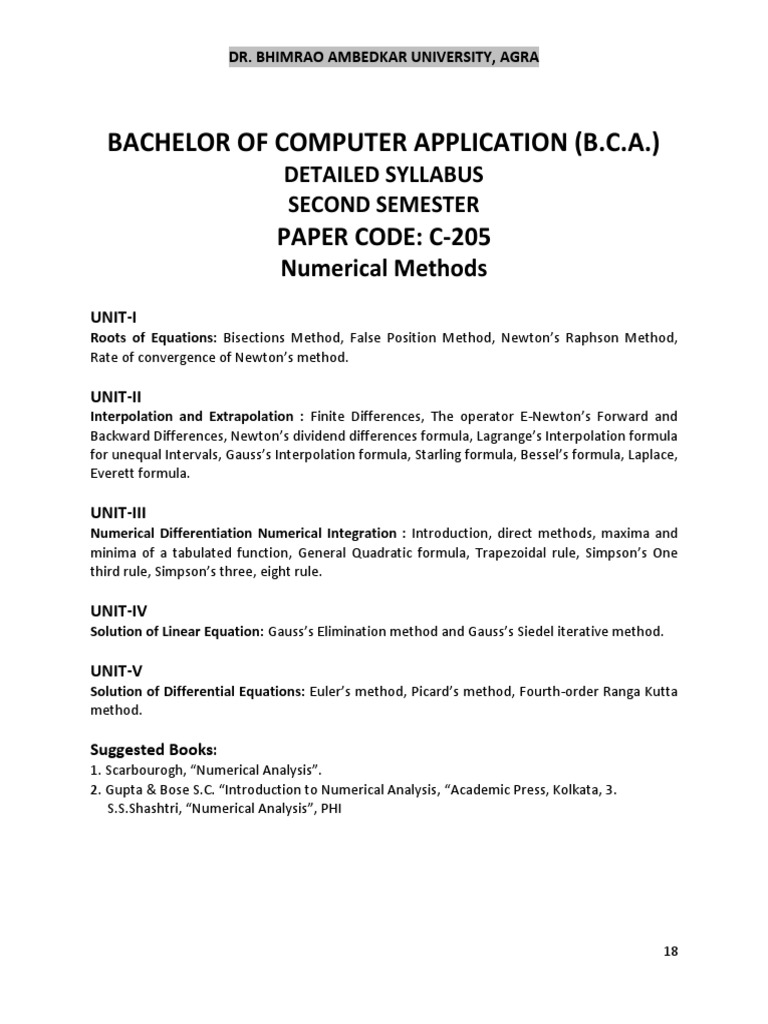 BCA Syllabus | PDF BCA Syllabus | PDF