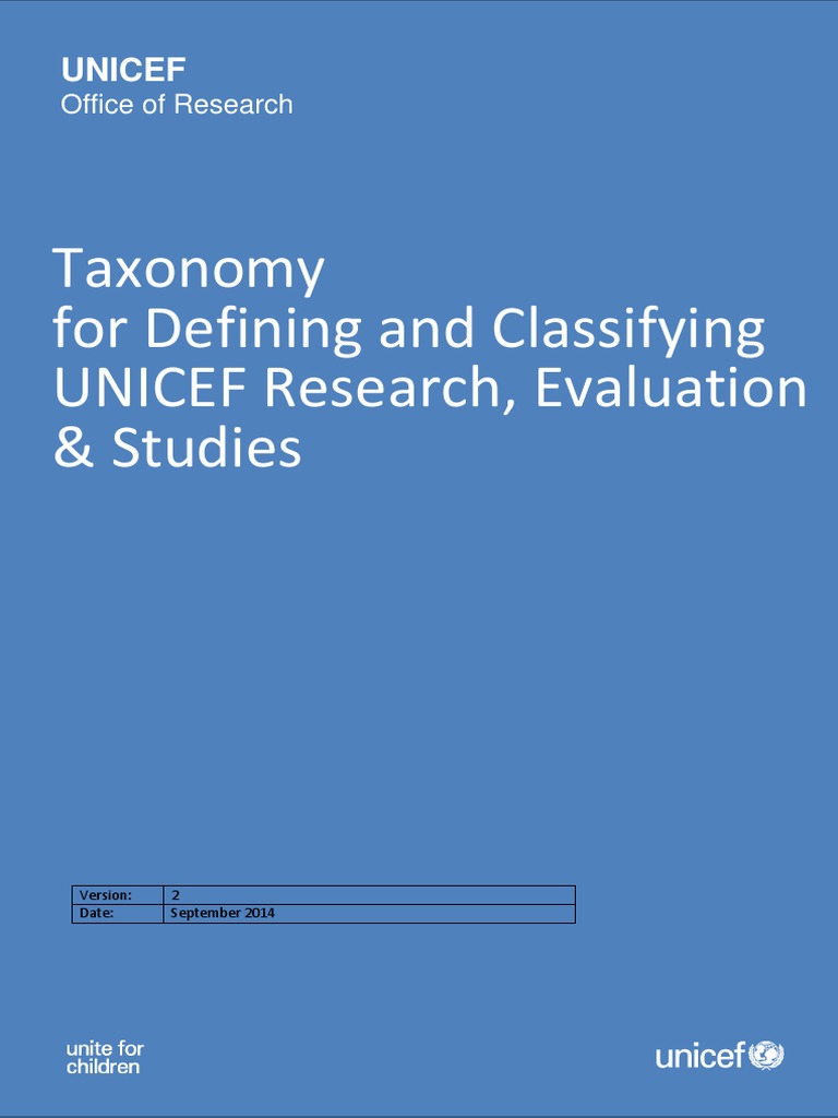 UNICEF Research Taxonomy Overview | PDF | Evaluation | Randomized ...