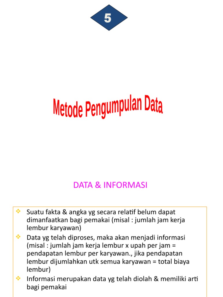 V - Metode Pengumpulan Data | PDF