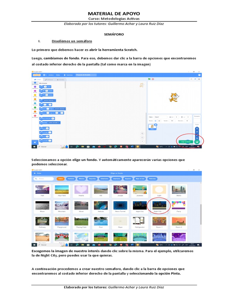 Tareas Scratch - Metodologías Activas | PDF | Semáforo | Color