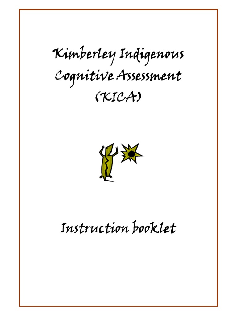 KICA Instruction Booklet | PDF | Dementia | Alzheimer's Disease