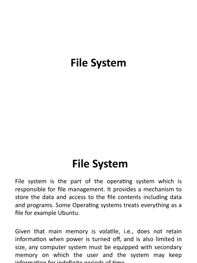 File System | PDF | Computer File | File System File System | PDF | Computer File | File System