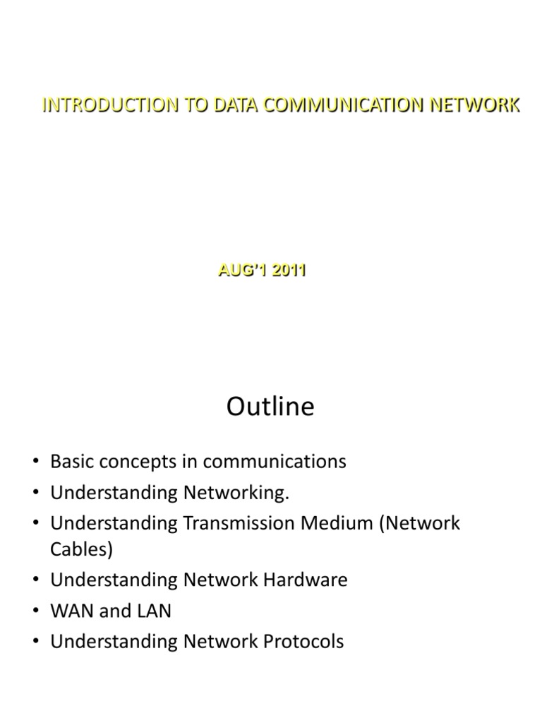 Introduction To Data Communication Network | PDF | Internet Protocol ...