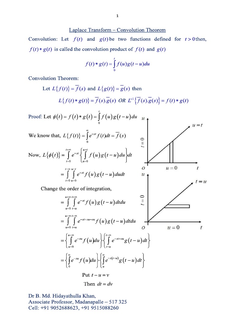 Laplace Transform Convolution Theorem | PDF