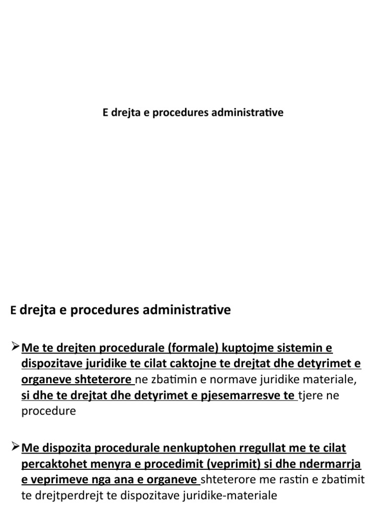 E Drejta e Procedures Administrative | PDF