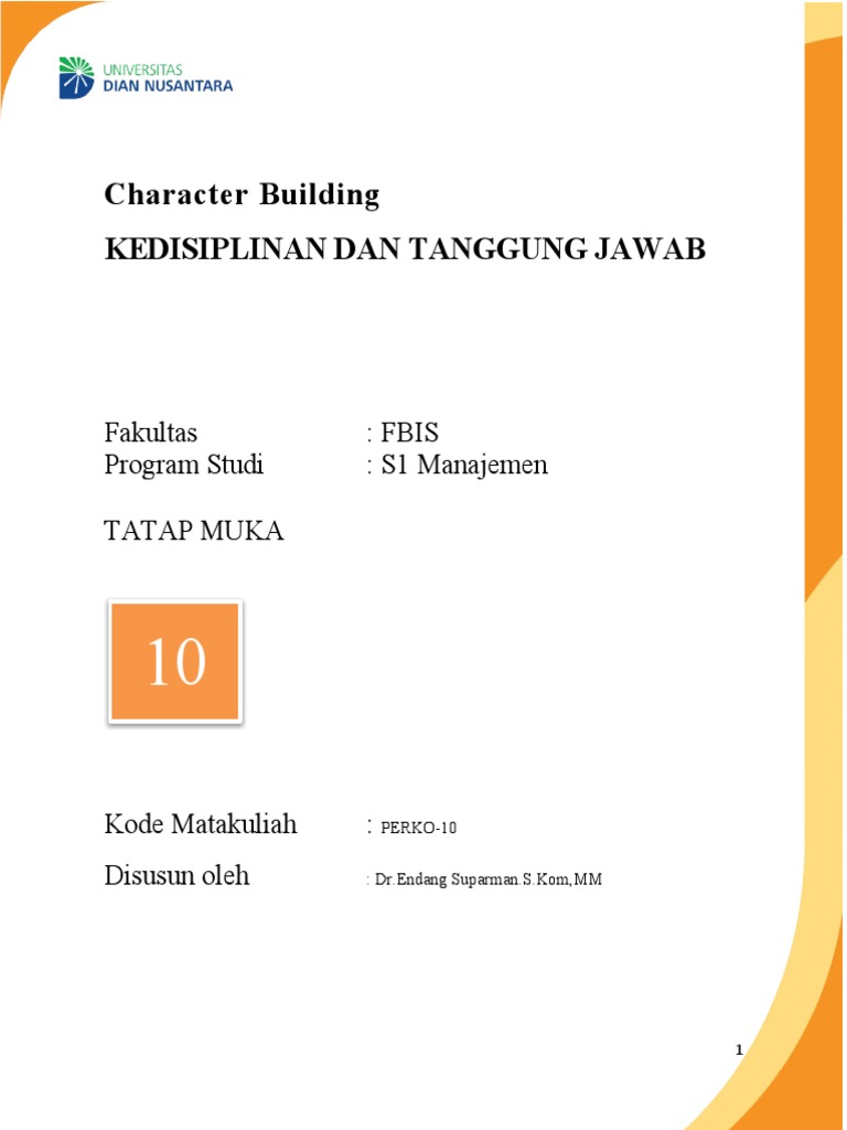 Disiplin dan Tanggung Jawab Mahasiswa | PDF