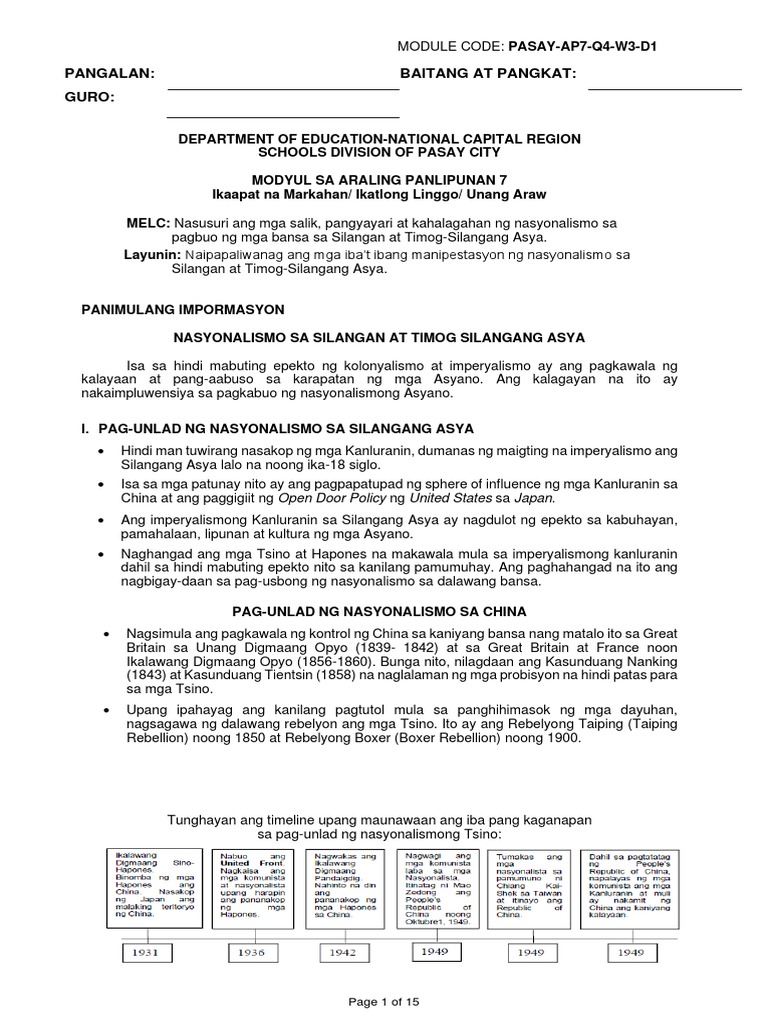 5 Ap7 Q4 Week3 | PDF