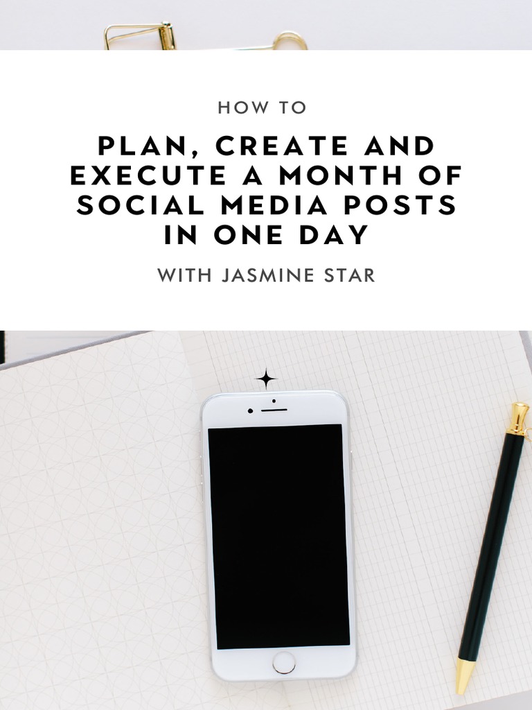 Jasmine Star - How To Plan, Create and Execute A MONTH of Social Media ...