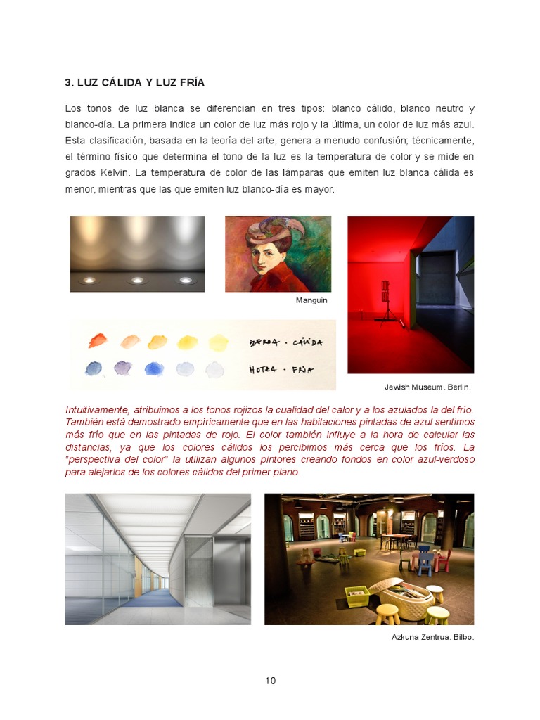 Diferencias entre luz cálida y fría | PDF | Color | Ligero