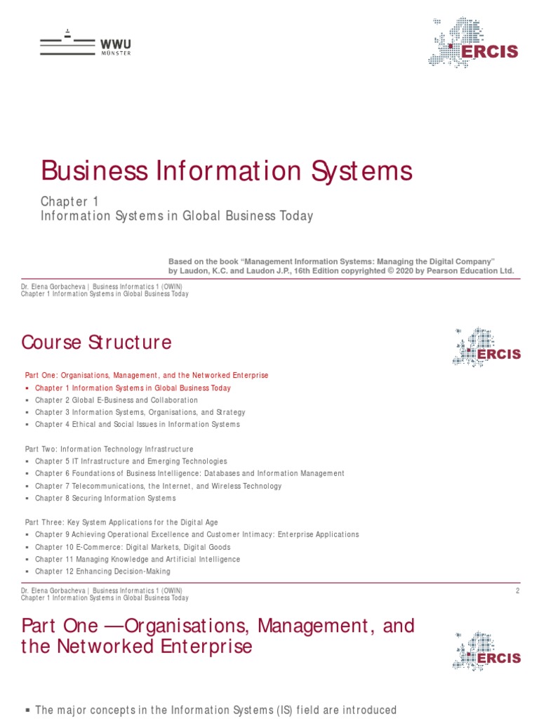 L1 Information Systems In Global Business Today Pdf Business Process Information System