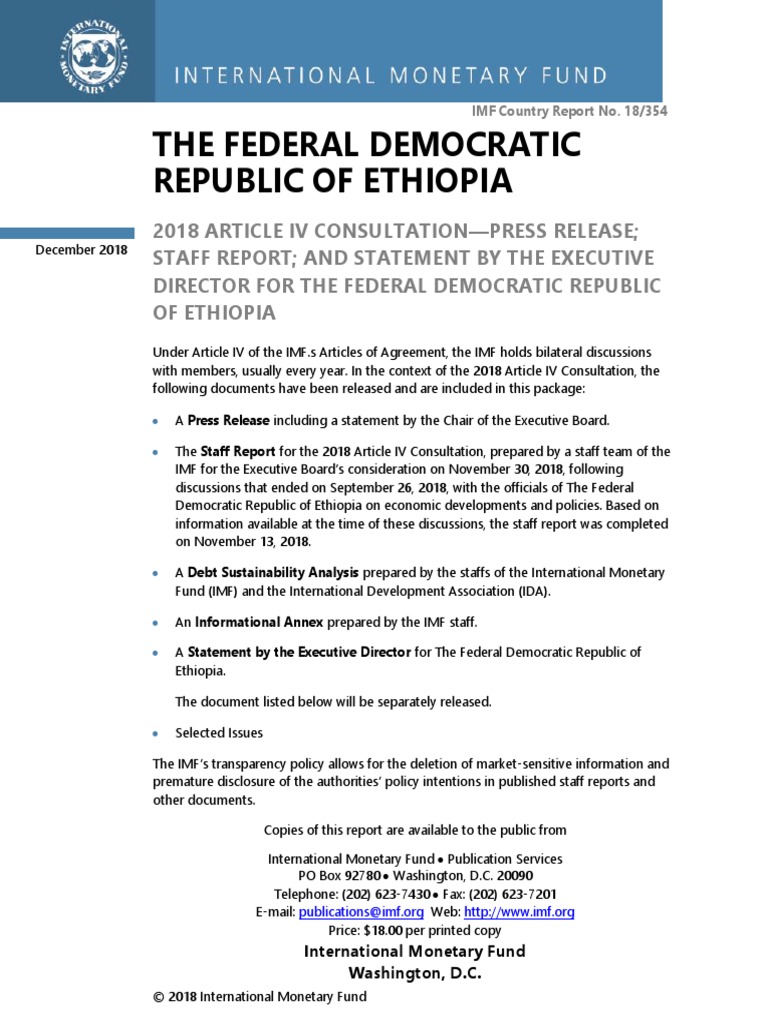 IMF Country Report No. 18-354 | PDF | International Monetary Fund ...