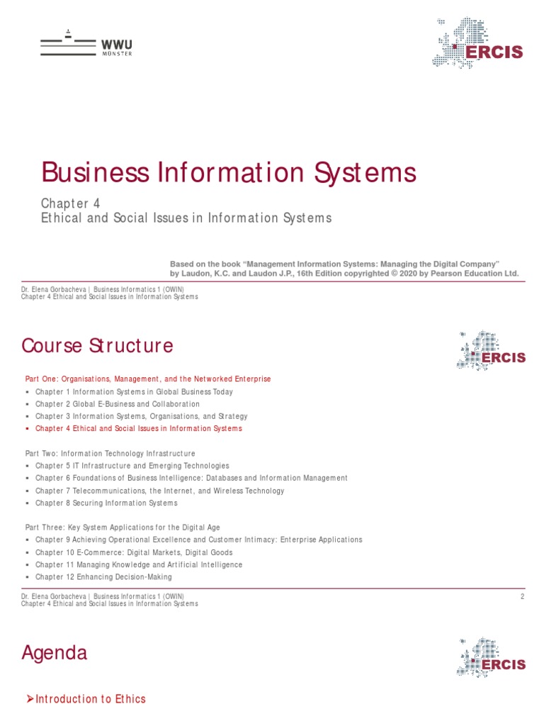 L4. Ethical and Social Issues in Information Systems | PDF | Copyright ...