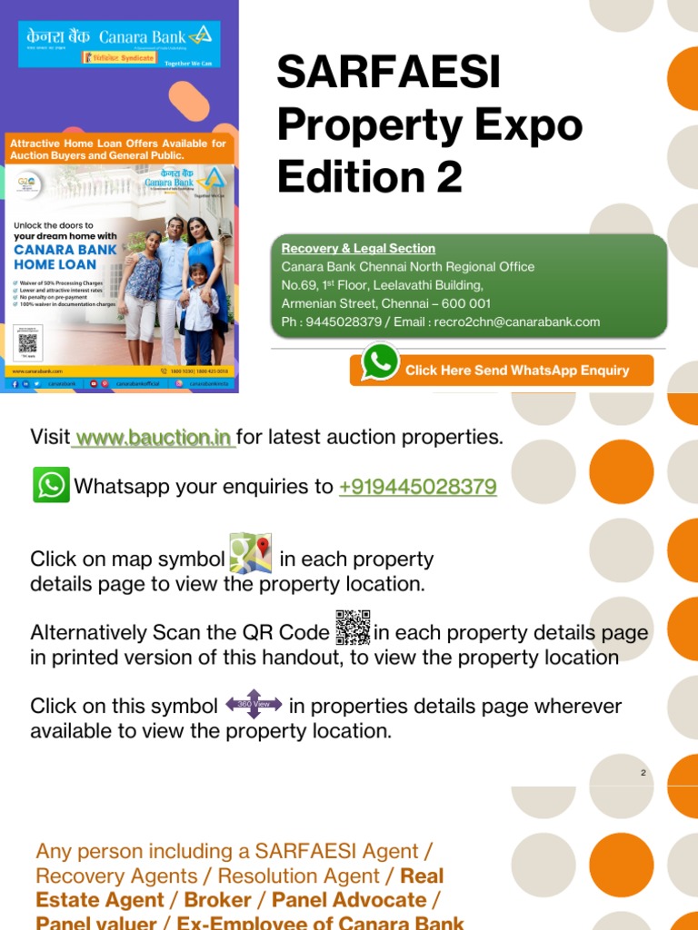 Guide For SARFAESI Auction Properties of Chennai North Regional Office ...