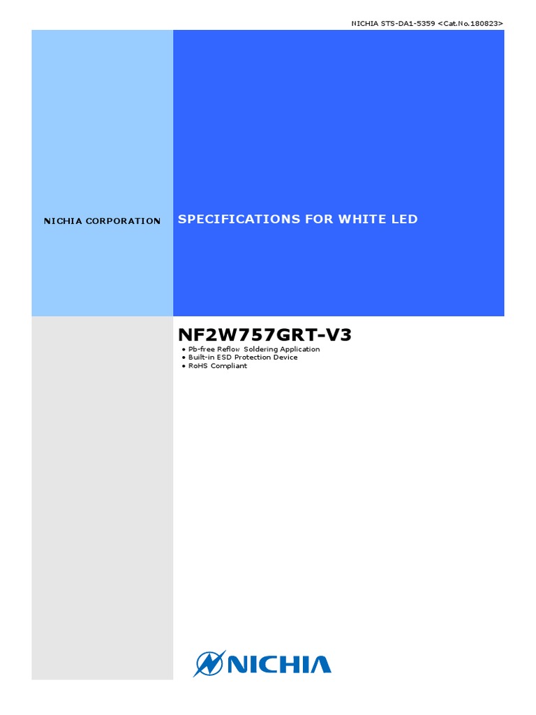 Nichia LED NF2W757GR | PDF | Soldering | Printed Circuit Board