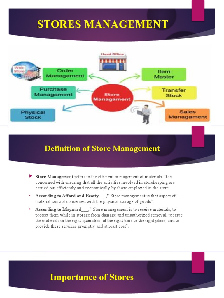Stores Management Mha 1ST Yr | PDF | Inventory | Supply Chain Management