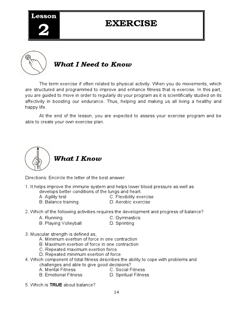 PE10_q3_lesson-2-EXERCISE-Language-checked_v2 | PDF | Physical Fitness | Strength Training