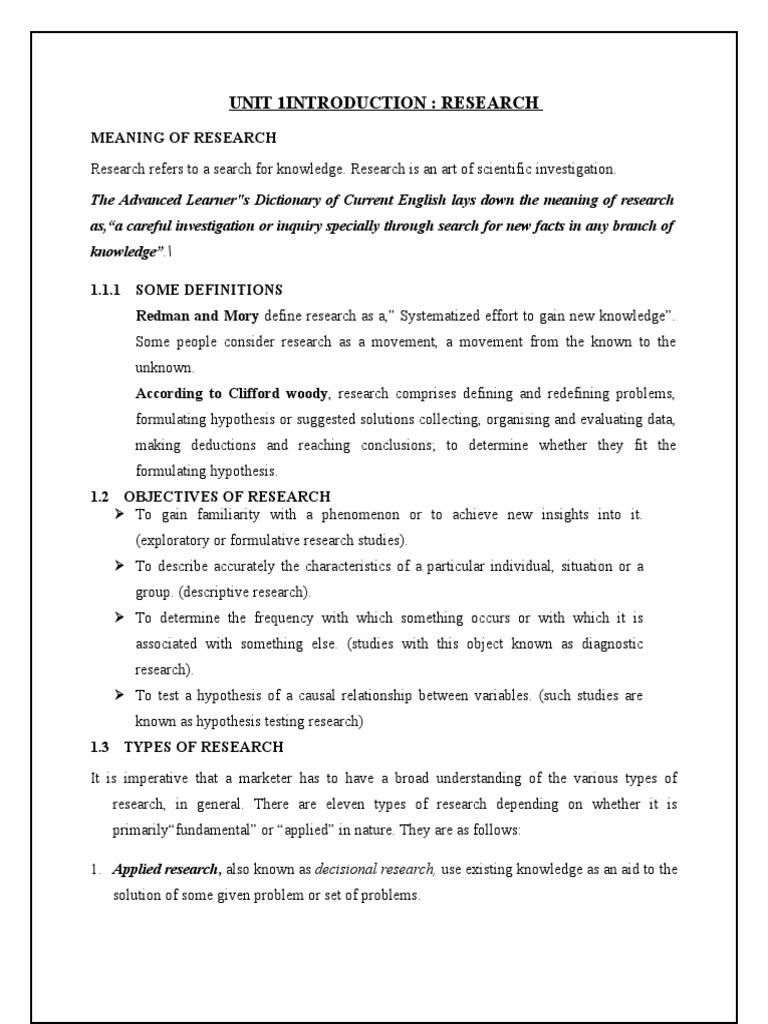 Business Research Methods Course Pack Unit 1 | PDF | Theory | Hypothesis