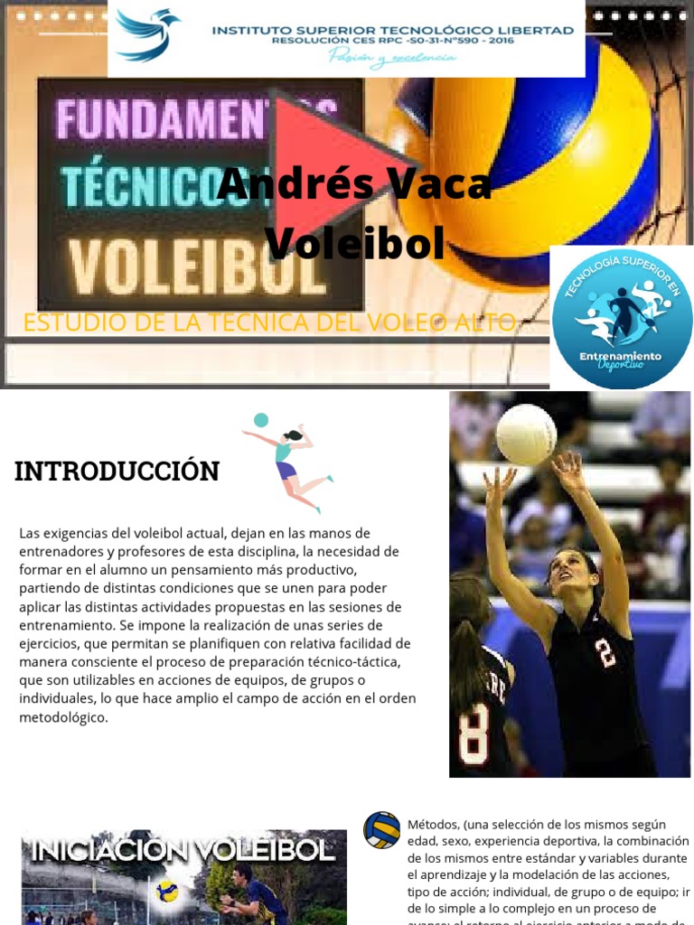 1.3 ESTUDIO DE LA TECNICA DEL VOLEO ALTO | PDF | Vóleibol | Enseñando