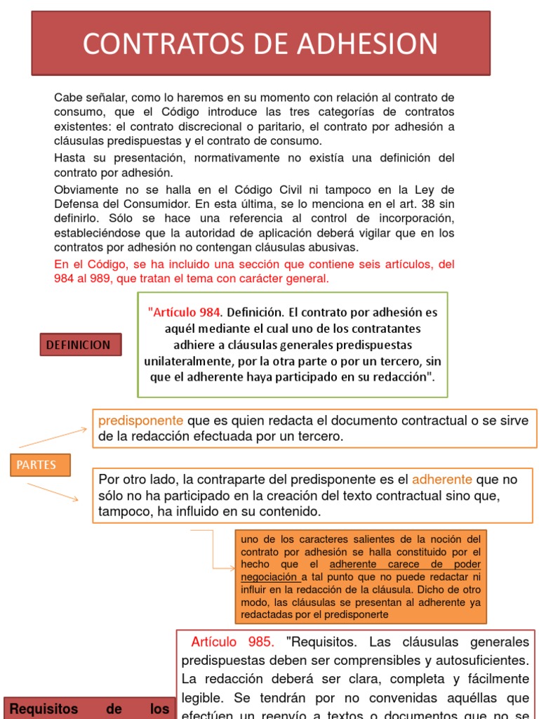 Contratos de Adhesión: Guía Legal | PDF | Derecho privado | Derecho ...