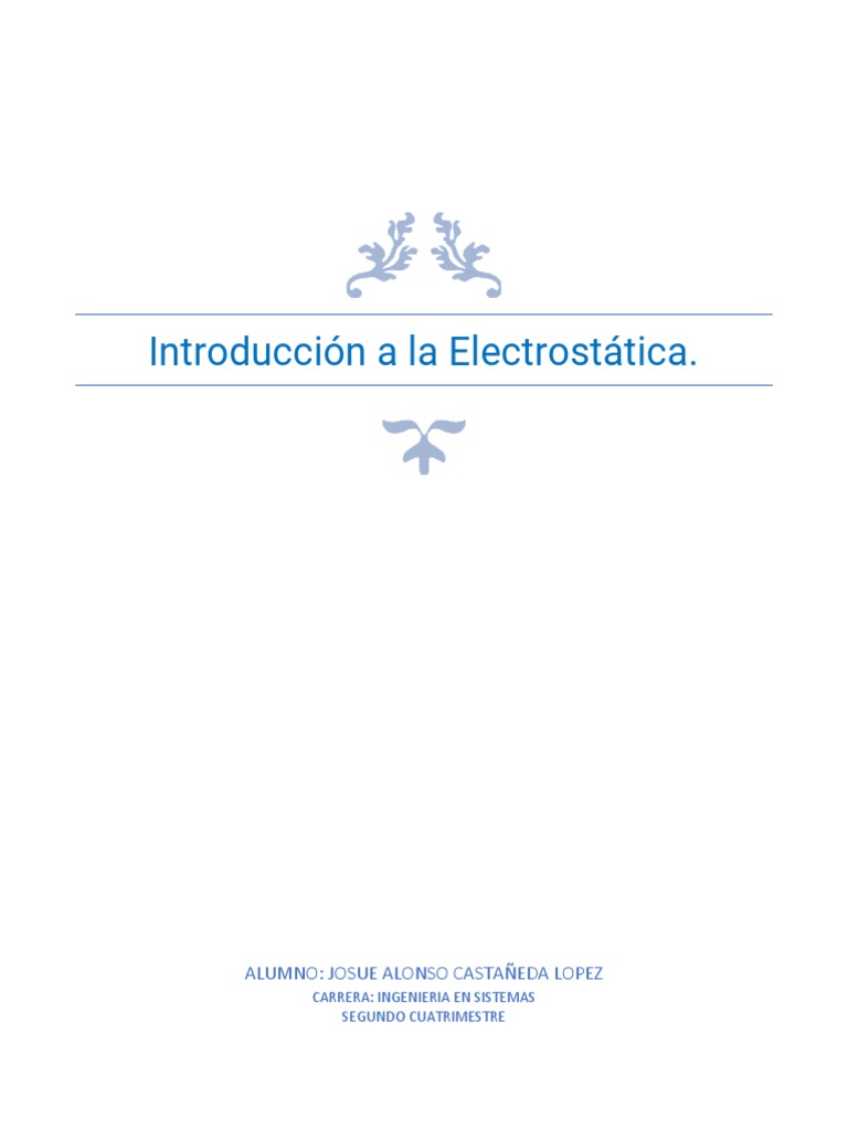 Introducción A La Electrostática | PDF | Electrostática | Electromagnetismo