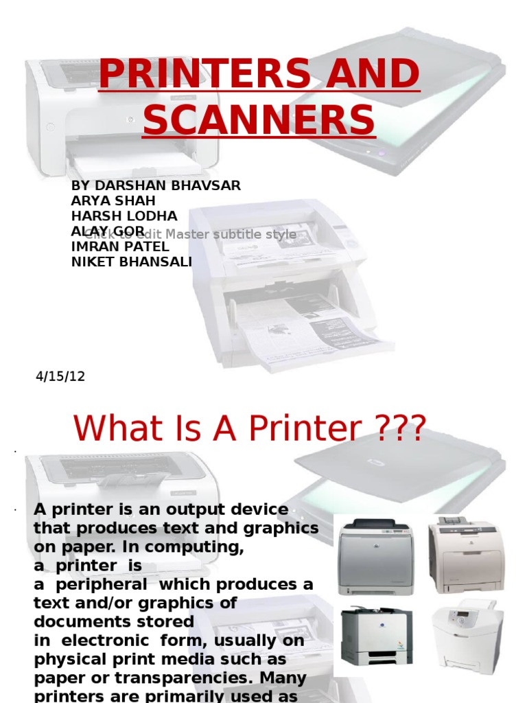 Printers and Scanners1 | Download Free PDF | Printer (Computing) | Image Scanner