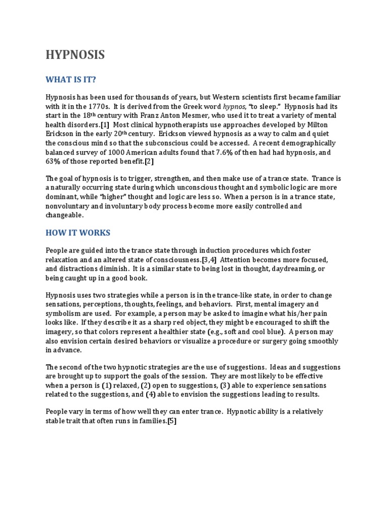 Clinical Hypnosis | PDF | Hypnosis | Hypnotherapy