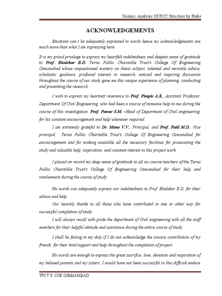 Acknoledgement BATU-1 | PDF | Cognition | Emotions