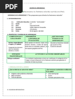 Sesiòn De Aprendizaje Nos Preparamos Ante Los Desastres Naturales