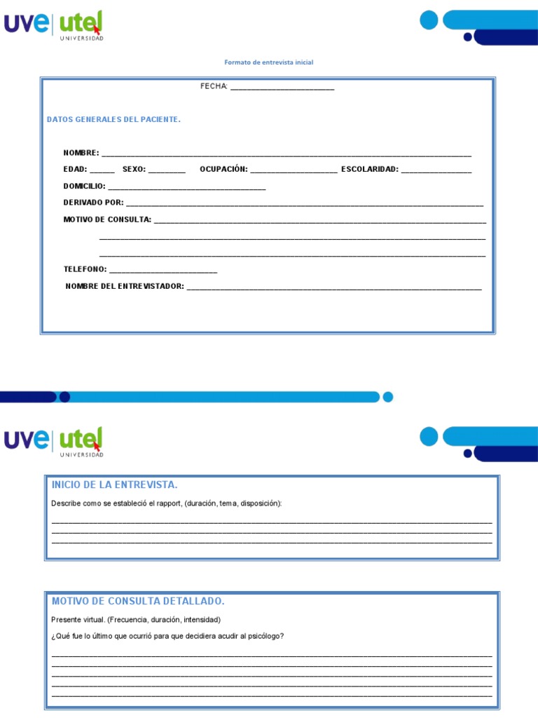Formato_de_entrevista_inicial (2) | PDF | Conceptos psicologicos ...