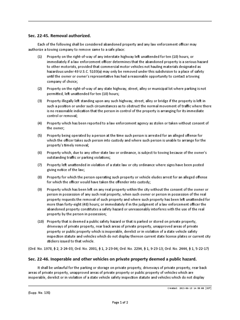 City Ordinance | PDF | Traffic | Property