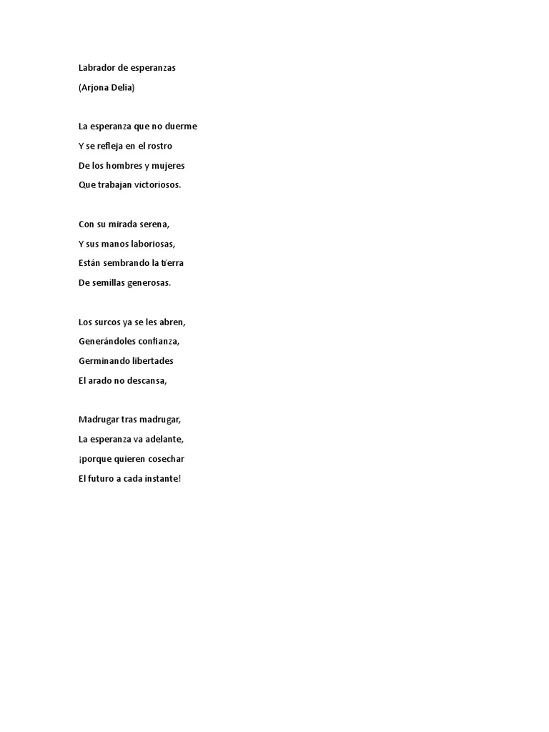 Poema Dia Del Trabajador | PDF