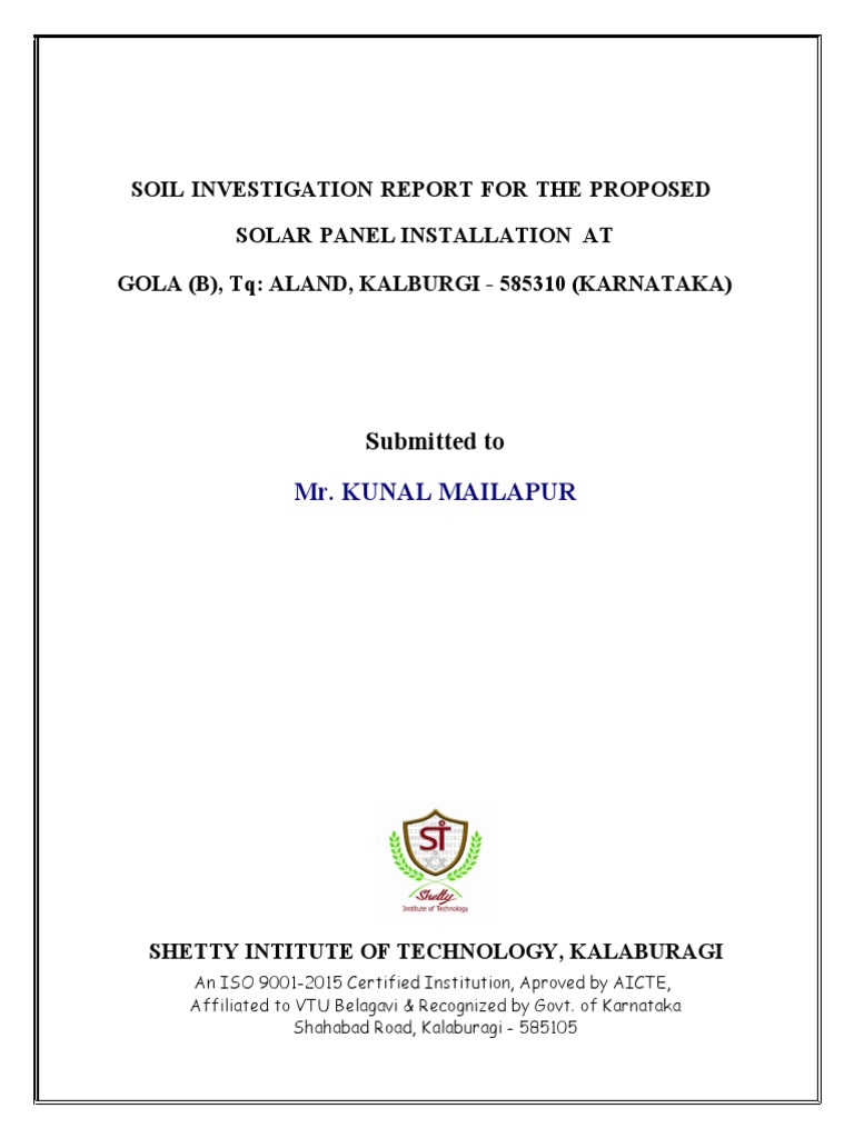 Soil Report Aland (Kunal Sir) - 8-12-21 | PDF | Physical Sciences ...