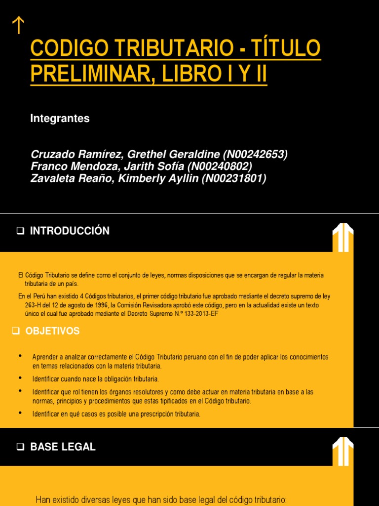 Franco - Jarith - Normas Constitucionales en Materia Tributaria y Codigo Tributario | PDF ...