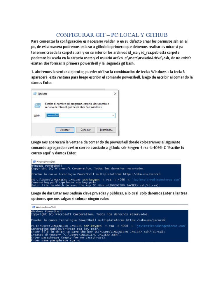 CONFIGURAR GIT | PDF | Cubierta segura | Ventana (informática)