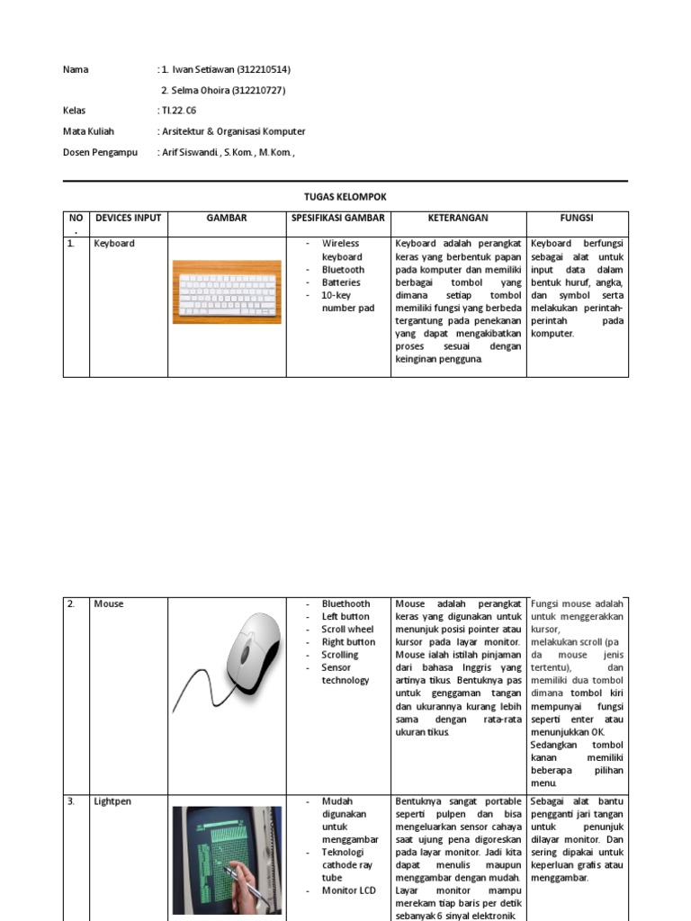 Input Dan Output Komputer | PDF
