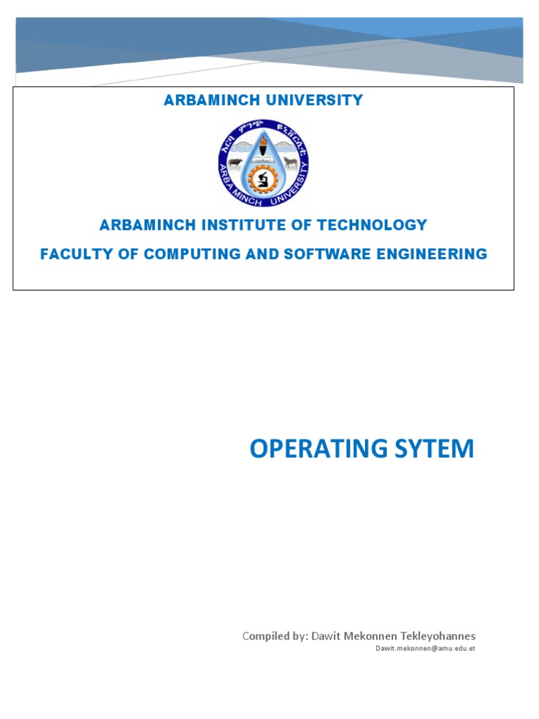 Operating System Module Only For Exit Exam Preparation Dawit | PDF ...