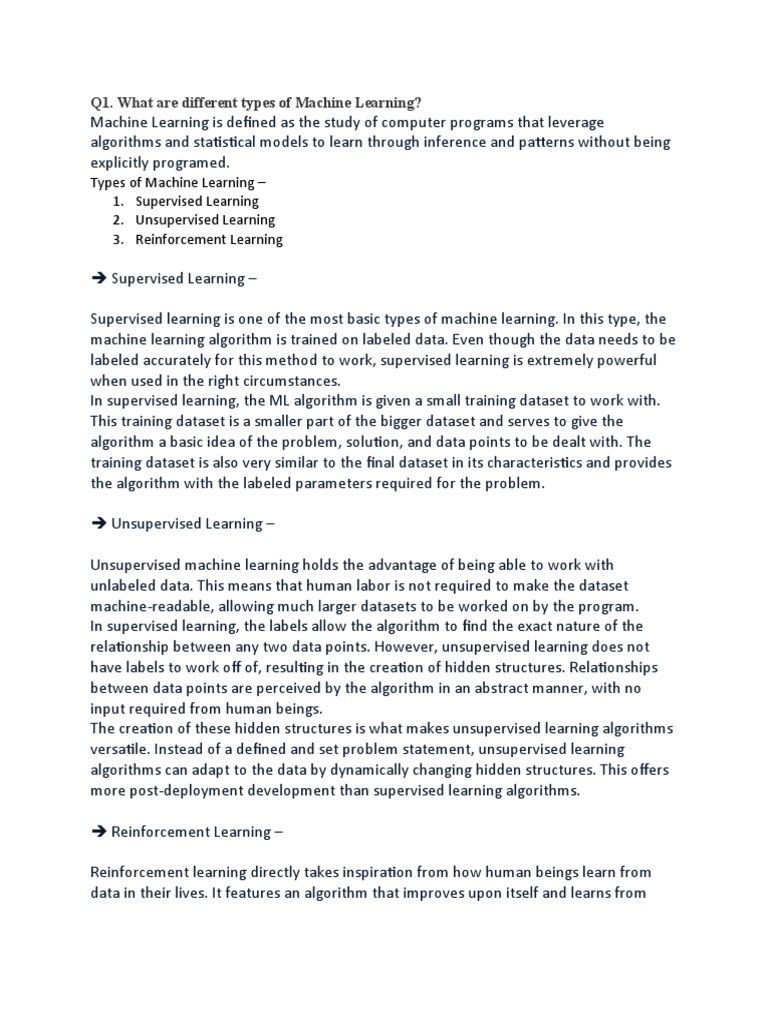 ML Exam | PDF | Errors And Residuals | Mean Squared Error
