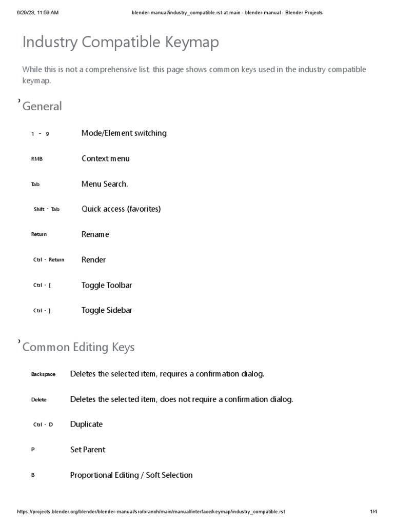 Blender Compatable Keymaps | PDF | Blender (Software) | Computing