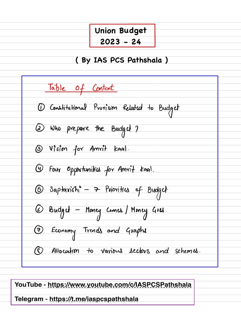 UNION BUDGET 2023 - Graphs, Trends & Detailed Analysis | PDF ...